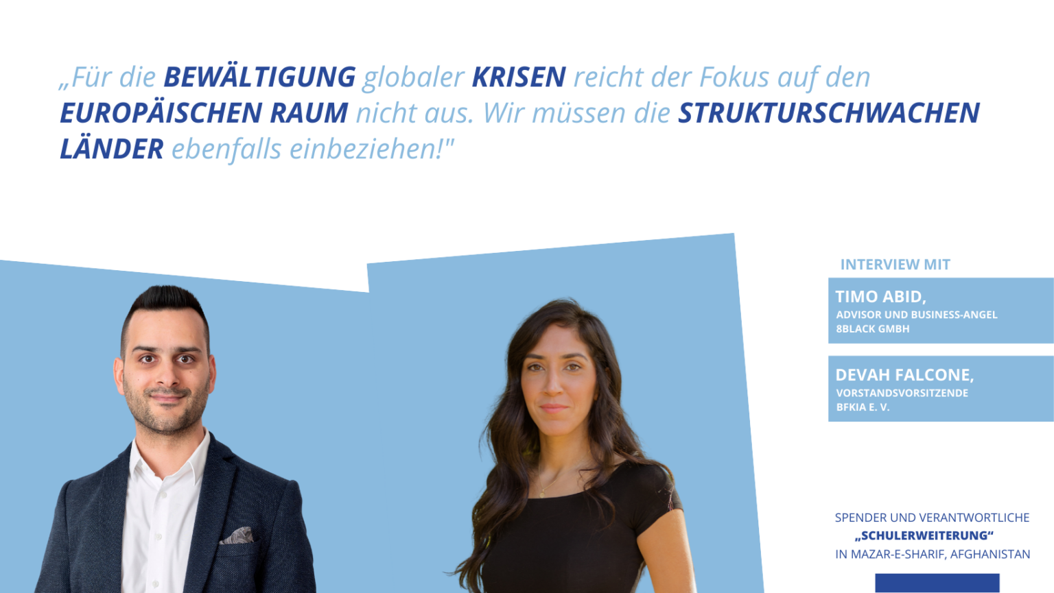 THE HELPING PEOLPLE | Doppelinterview | Timo Abid und Devah Falcone ...