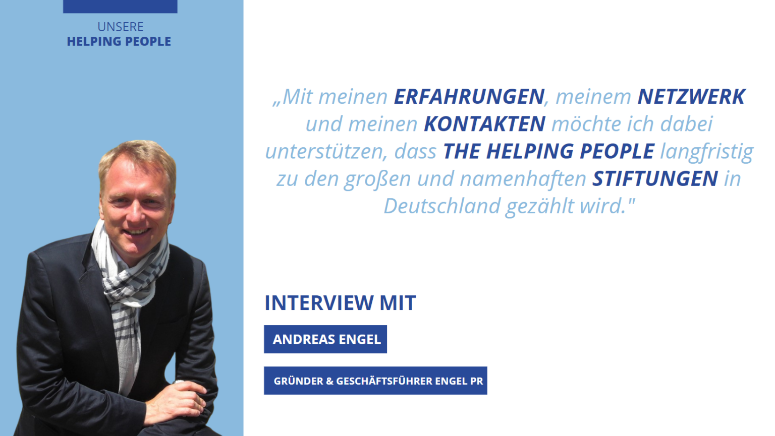THE HELPING PEOLPLE | Interview | Andreas Engel - The Helping People